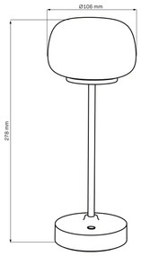 LED Stmívatelná dotyková stolní lampa RIMINI LED/2W/5V USB 2000 mAh zlatá/bílá