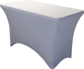 TENTino Skládací stůl 122x60 cm PŮLENÝ, bílý, STL122P Barva ubrusu: BÍLÁ / WHITE