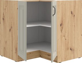 STILO ac | dolní skříňka 90x90 ND 2F rohová s policí | 90x90 cm | artisan/světle šedá