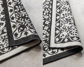 ELLE Decoration, Kusový koberec Gemini 106024 Black z kolekce Elle – na ven i na doma, 80x150, černobílá, chodba / předsíň