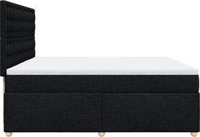 Box spring postel s matrací černá 200x200 cm textil 3291403