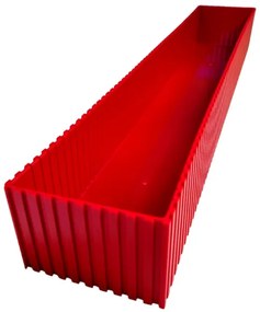 Plastová krabička na nářadí 70-100x600 mm, červená