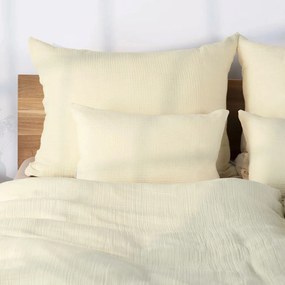 Celoroční mušelínové francouzské povlečení Ivory - GOTS Velikost: 220 x 200 + 2 x 70 x 90