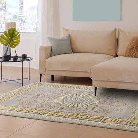 Dywany Łuszczów, Kusový koberec Bliss Z160AZ147 beige/gold, 140x190, béžová, kancelář