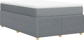 Box spring postel s matrací světle šedá 120 x 200 cm textil 3285560