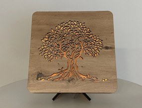 Li-Go "Dub" lampa 31x31 cm provedení povrchu: ořech