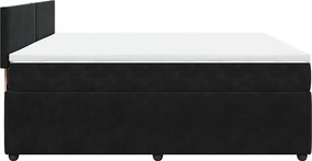 Box spring postel s matrací černá 180x200 cm samet 3290102