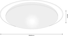 Stropní LED svítidlo Sonic, 1x LED 24w, 3000-6000k, w, (fi 40cm), s ovladačem