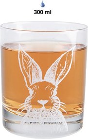 Sklenička na vodu s králíčkem Rabbit Cartoon - Ø 7*9 cm / 300 ml