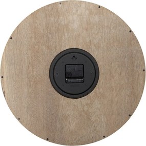Černohnědé antik nástěnné hodiny s dřevěnými prkny - Ø 46*5 cm / 1*AA