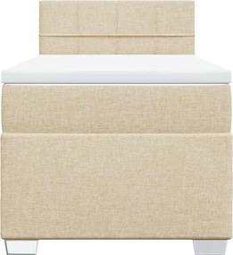 Box spring postel s matrací krémová 100 x 200 cm textil 3285804