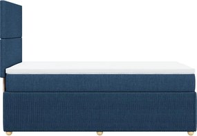 Box spring postel s matrací modrá 90x200 cm textil 3291938