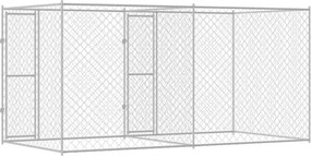Klec pro psa Stříbrná 400 x 200 x 200 cm Pozinkovaná ocel 3368306