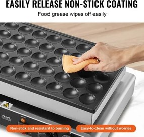 50PCS 43 mm Mini holandský palačinkář komerční Dorayaki Baker 1700 W