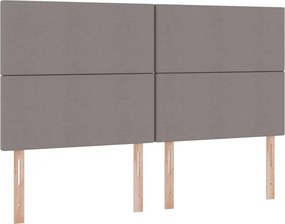 Postel s úložným prostorem s čelo Taupe 180 x 200 cm Textil 3372188