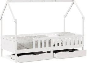 Dětská postel se zásuvkami 90 x 200 cm masivní borové dřevo 3302033