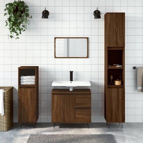 vidaXL 3dílný set koupelnového nábytku kompozitní dřevo [3190225] Barva: dub sonoma