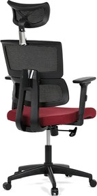 Ergonomická kancelářská židle MERANO - červená síťovina
