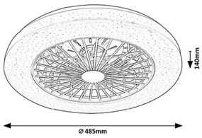 Rabalux 71333 - LED Stm. str. svít. s ventilátorem DALFON 48W/230V 3000-6500K+DO