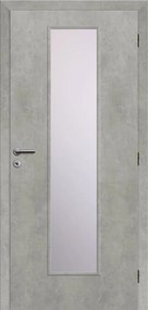 Solodoor Interiérové dveře Etta 7, 70 L, 750 × 1985 mm, fólie, pravé, beton, prosklené