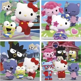 EDUCA Puzzle v kufříku Hello Kitty 4v1 / 12, 16, 20 a 25 dílků