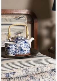 Porcelánová konvička na čaj s modrými květy - 18*14*12 cm / 0,8L