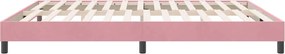 Postel Box Spring bez matrace růžová 180x220 cm samet 3315890
