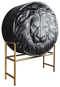 Designová vysoká komoda Hergus 140 cm černé mango