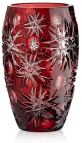 Bohemia Crystal Broušená váza Rubín 200mm