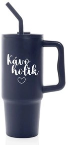 KÁVOHOLIK - modrý cestovní termohrnek 900 ml