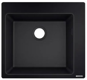 Hansgrohe - Vestavný granitový dřez S510-F450, grafitová černá 43312170