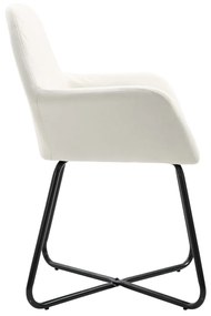 Jídelní židle 4 ks krémové textil,  277098