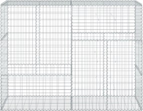 Gabionový koš s víkem 200 x 50 x 150 cm pozinkované železo 3295155