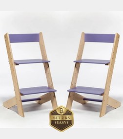 Lucas Wood Style - rostoucí židle EASY LINE zvýhodněný set 2 ks -  lila + lila