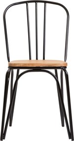 Černá jídelní židle z jilmového dřeva District – Premier Housewares