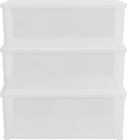 vidaXL Plastové úložné boxy 3 ks 10 l stohovatelné [154987]