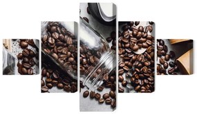 Vícedílný obraz Ingredience Pro Přípravu Kávy Nedostatek Nedostatek Přírodní plátno 150x90