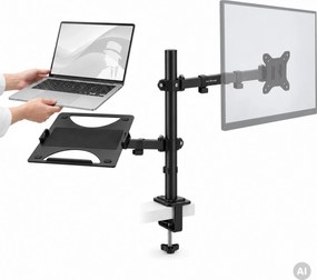 Držák na monitor a notebook 2 v 1 černý: MARK