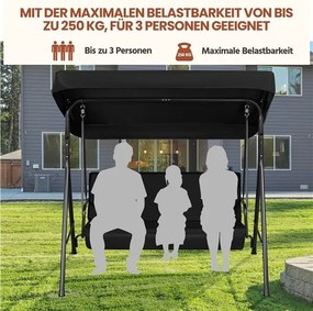 Zahradní houpačka Yaheetech – černá (257391933525)