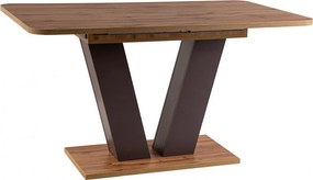 Casarredo - Komfort nábytek Jídelní stůl PLATON rozkládací 136x80 dub wotan/hnědá