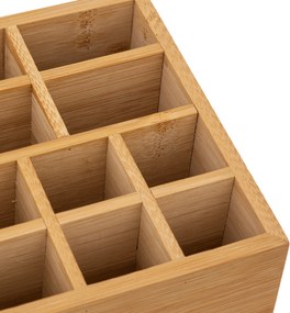 Organizér na kosmetiku se zrcadlem, bambusový, 24 x 14 cm