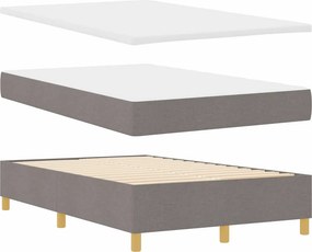 Postel s boxspringem s čelo Taupe 120 x 200 cm textil 3344293