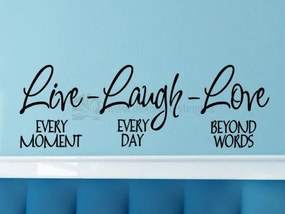 Dekorace na stěnu - Citát Live, laugh, love