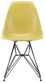 Eames Fiberglass Chair DSR černě lakovaná okrová Vitra