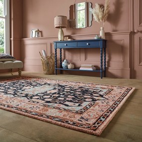 Flair Rugs, Kusový koberec Wool Loop Blossom Pink/Black, 200x290, růžová, ložnice