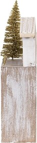 Vánoční adventní kalendář s domky a stromečkem - 10*5*18 cm