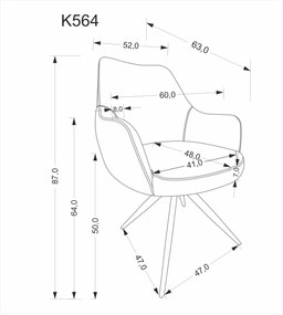 HALMAR K564 židle béžová