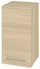 Mereo Mereo, Bino koupelnová skříňka horní, 63 cm, levá, bílá, bílá/dub, CN635