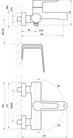 Ravak X070115 - Vanová baterie PURI lesklý chrom