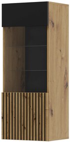 BIM Závěsná skříňka AURIS 1D dub artisan / černá mat